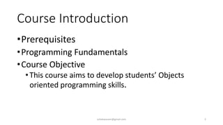 Lec 1.1 Object Oriented Programming | PPTX