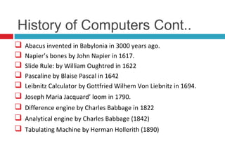 History Of Computers | PPT