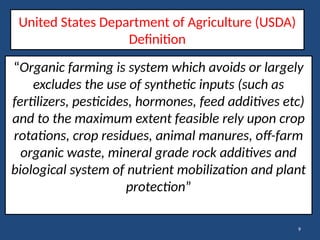 Organic farming: definition-prospects- principles and concepts- History ...