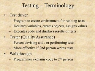 Software Engineering Lec 10 -software testing-- | PPT | Free Download