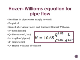 Hydraulics of water Distribution System | PDF