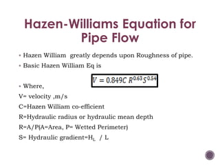 Hydraulics of water Distribution System | PDF