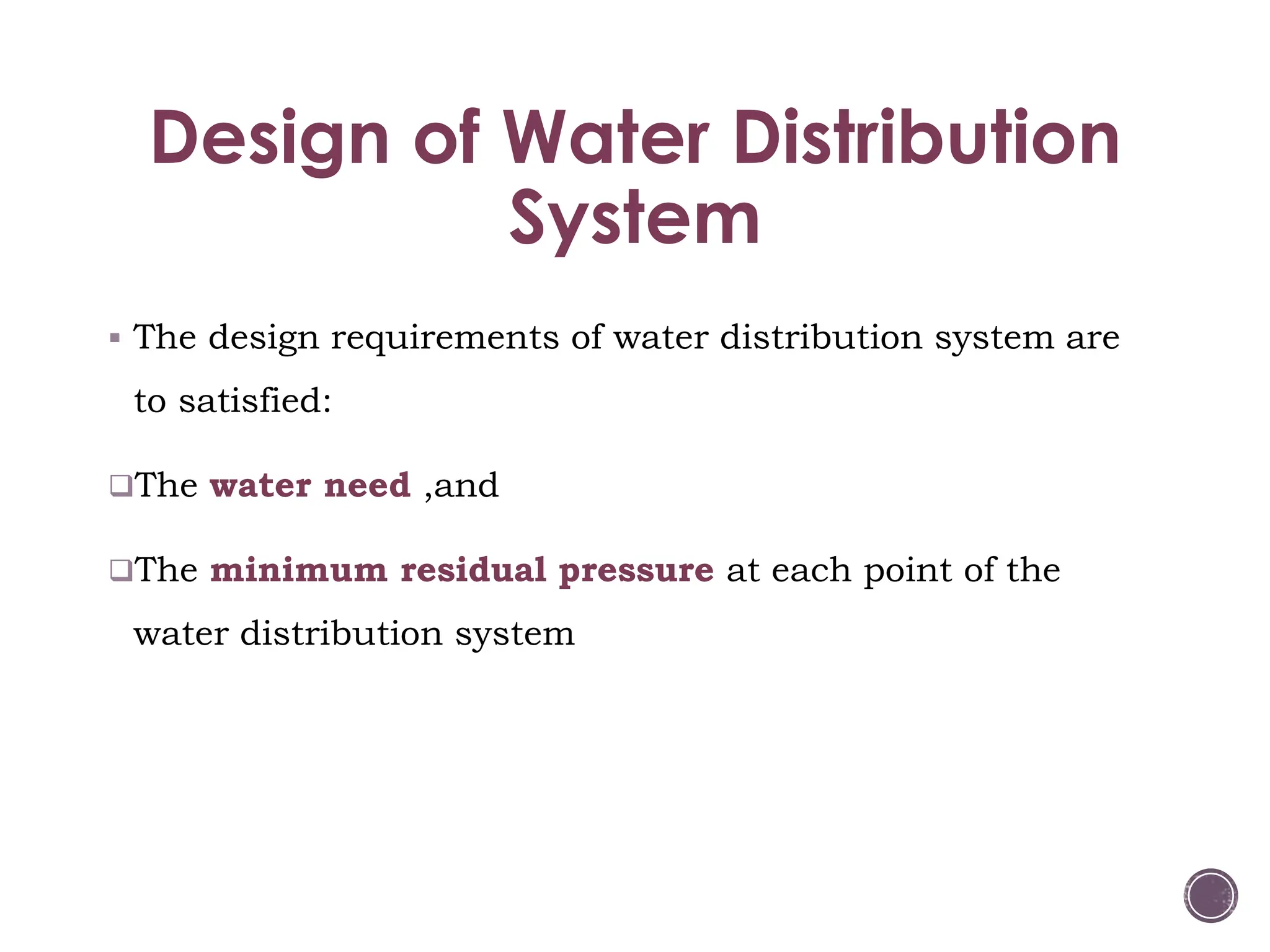 Lec-10-Week (7)( Hydraulics of water Distribution System).pdf