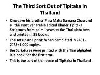 Lec. 10 the councils of tipitaka in thailand | PDF