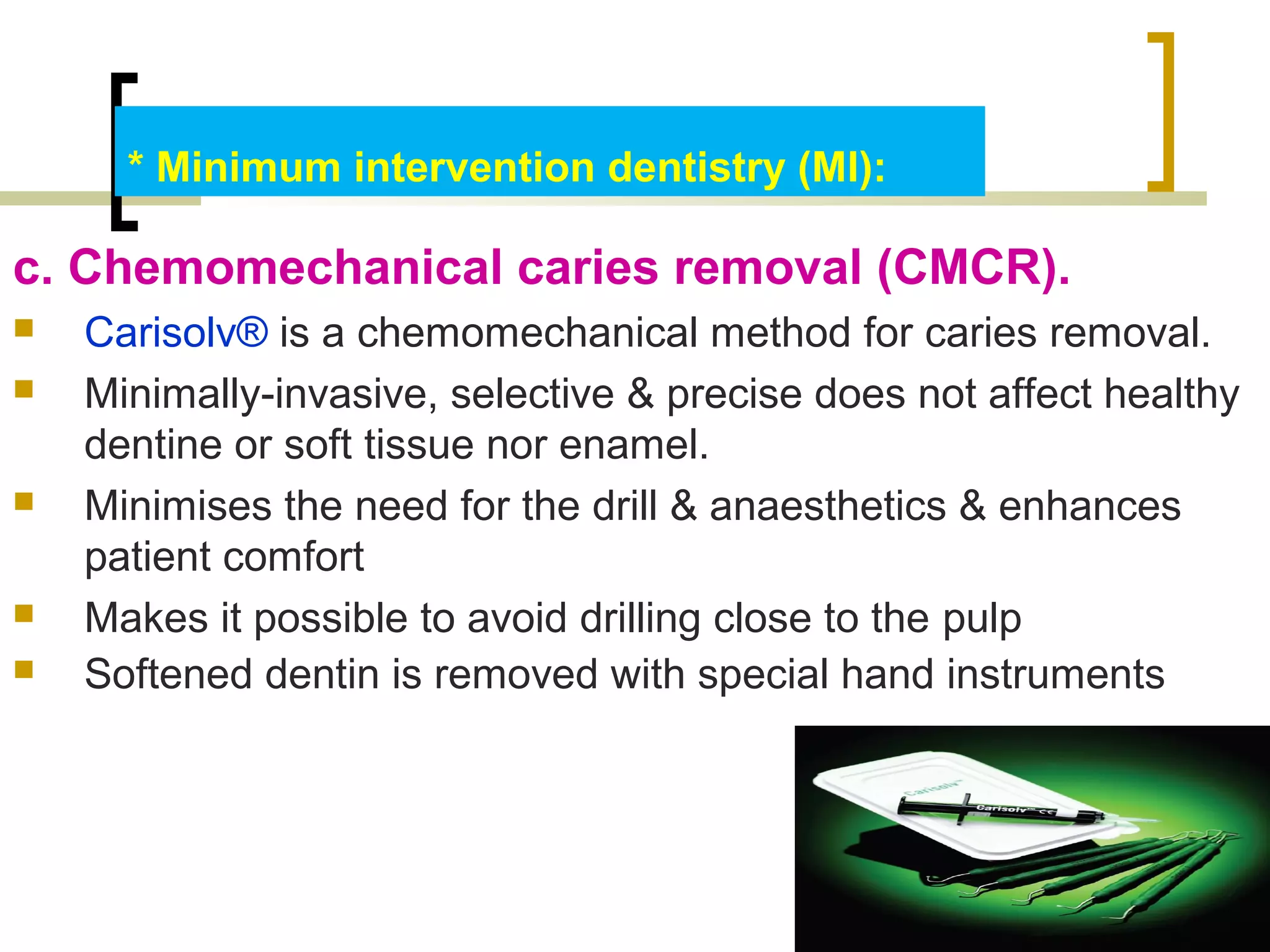 minimal intervension dentistry | PPT