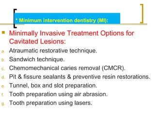 minimal intervension dentistry | PPT