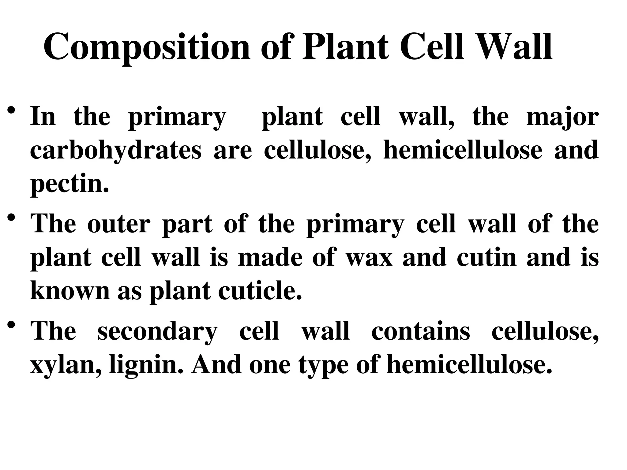 Plant cell wall structure and plasma membrane | PPT