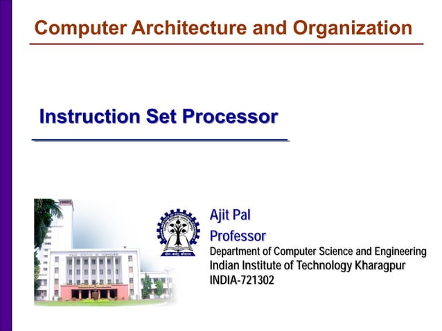 Lec 12-15 mips instruction set processor | PPT