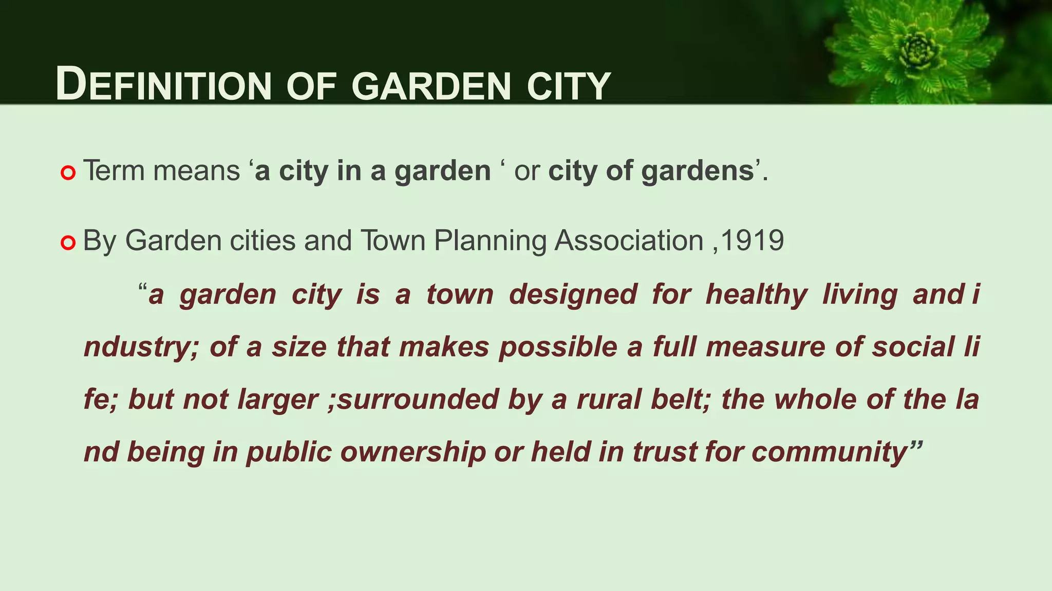 Lec- 13a GARDEN CITY CONCEPT OF TOWN PLANNING.pptx