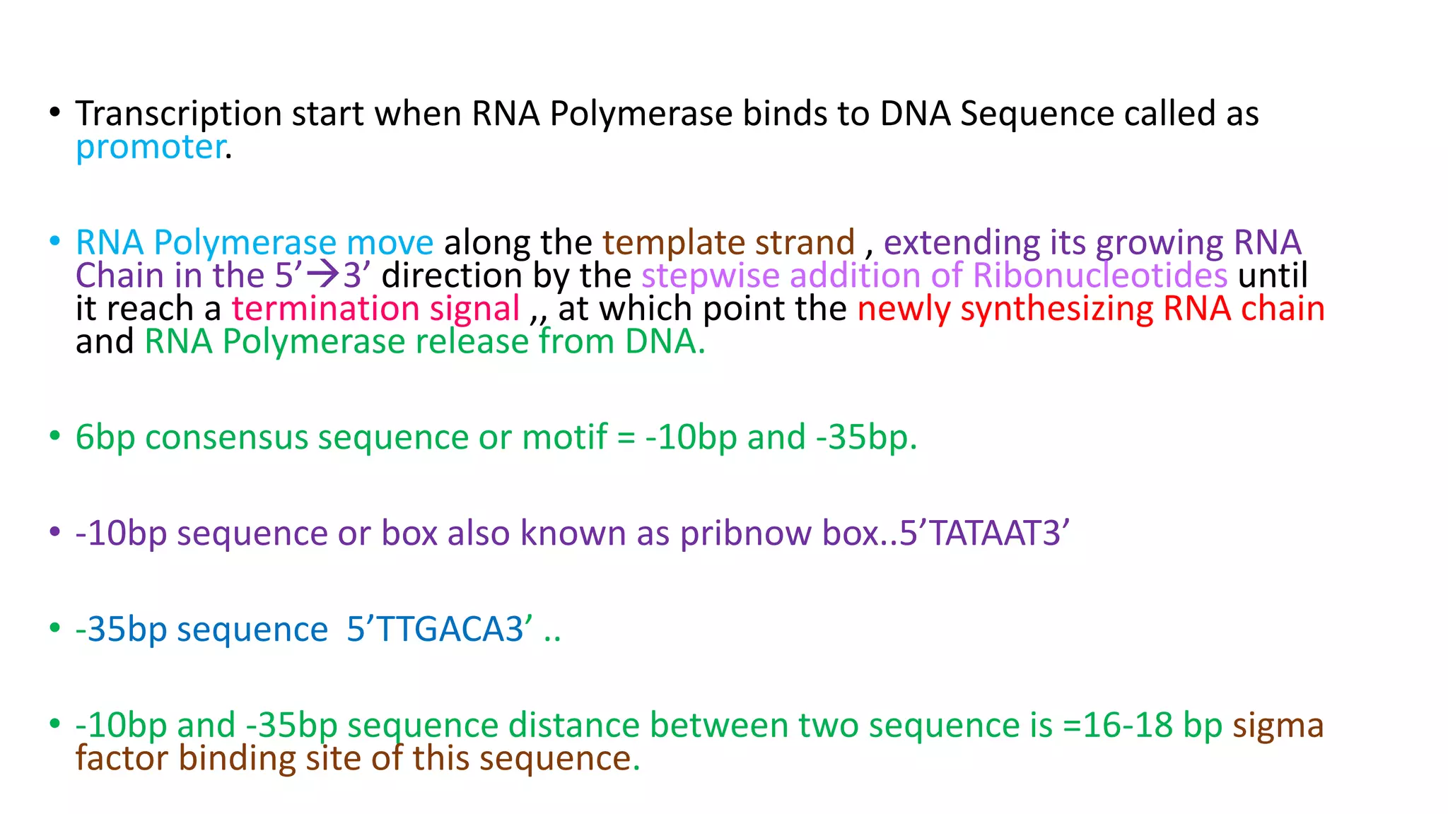 Prokaryotic transcription | PPT
