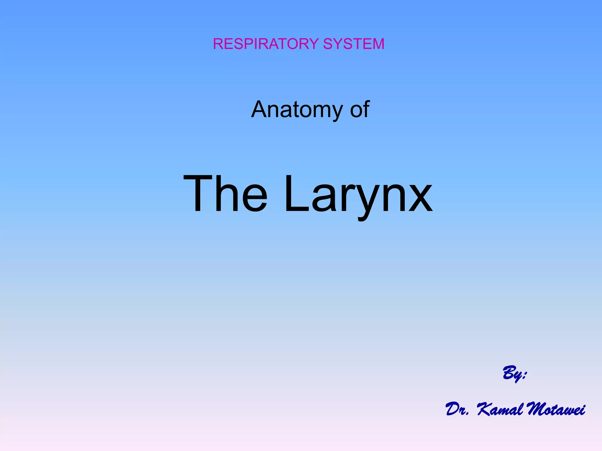 Lec.6,larynx pt&rc | PDF