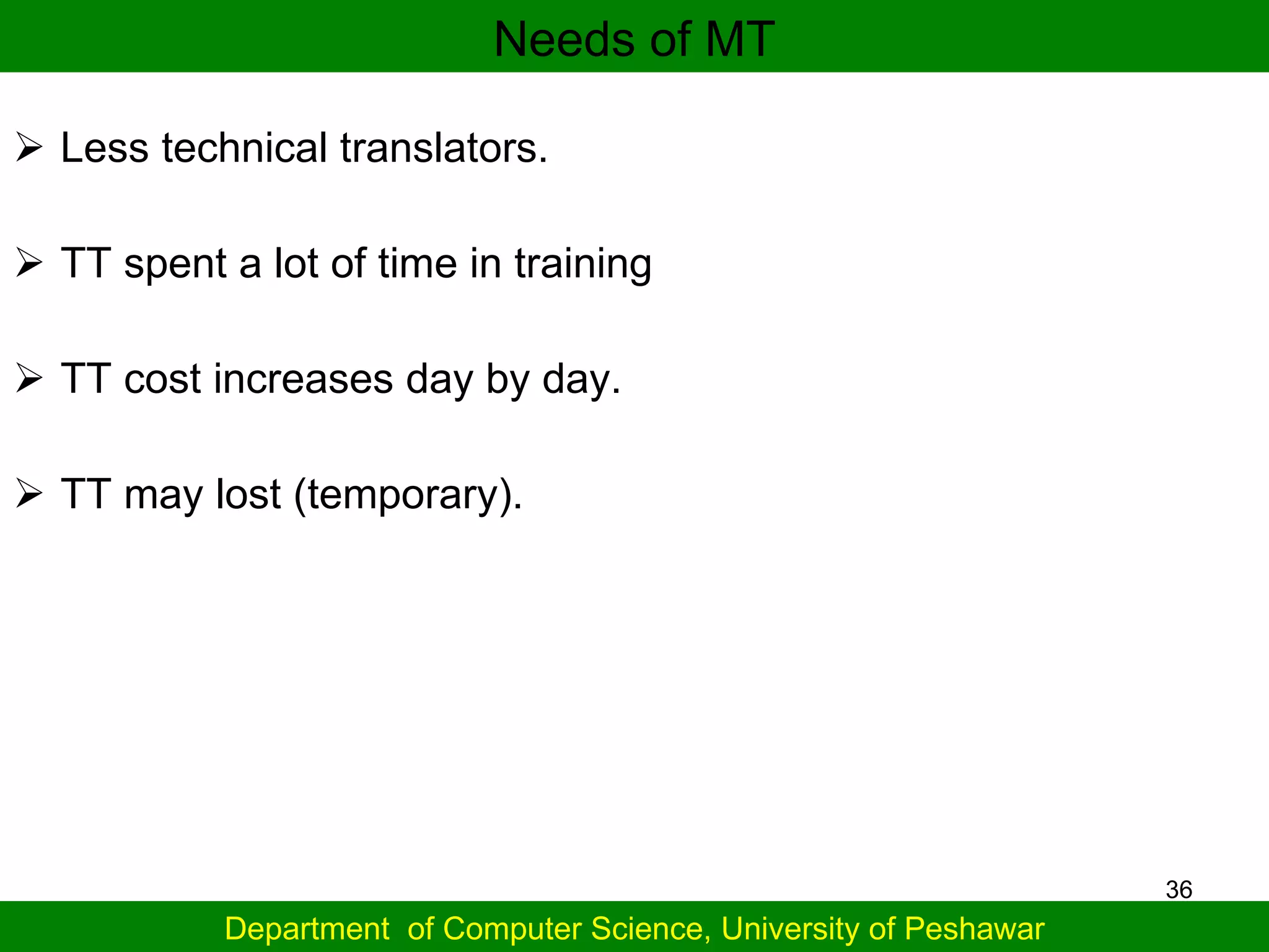 Lec 15,16,17 NLP.machine translation | PPT | Programming Languages | Computing