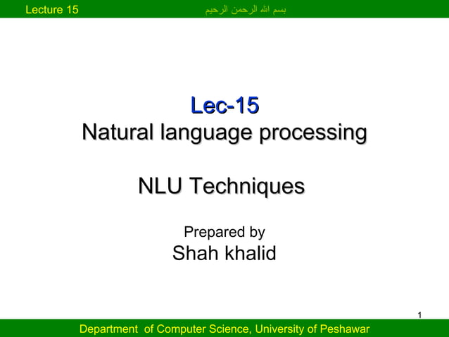 Lec 15,16,17 NLP.machine translation | PPT | Programming Languages | Computing