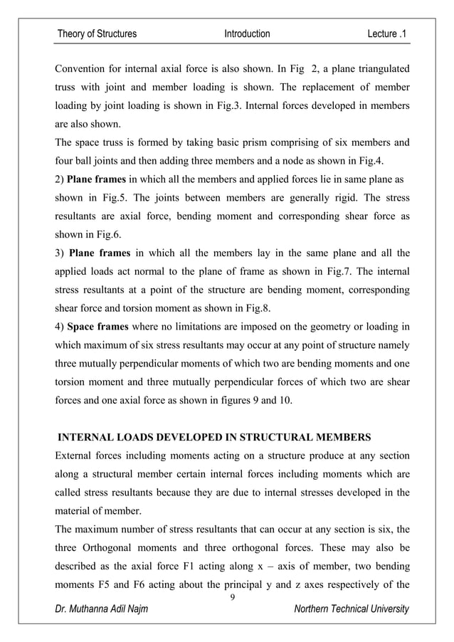 Lec.1 introduction to the theory of structures. types of structures ...