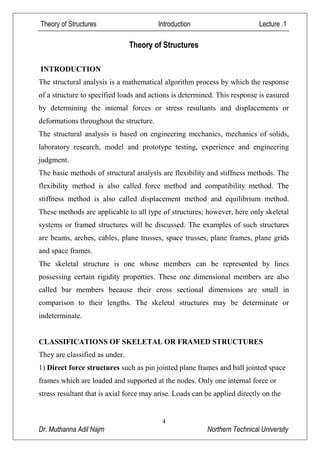 Lec.1 introduction to the theory of structures. types of structures ...