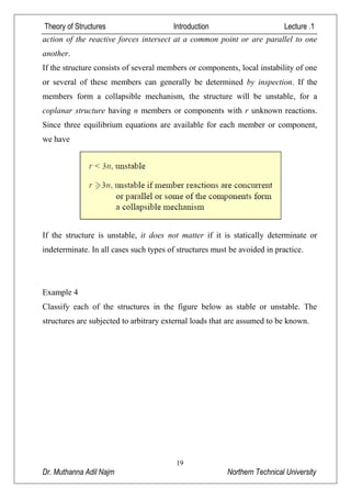 Lec.2 statically determinate structures & statically indeterminate ...