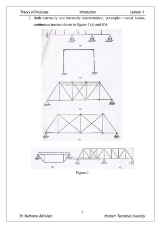 Lec.2 statically determinate structures & statically indeterminate structures. | PDF