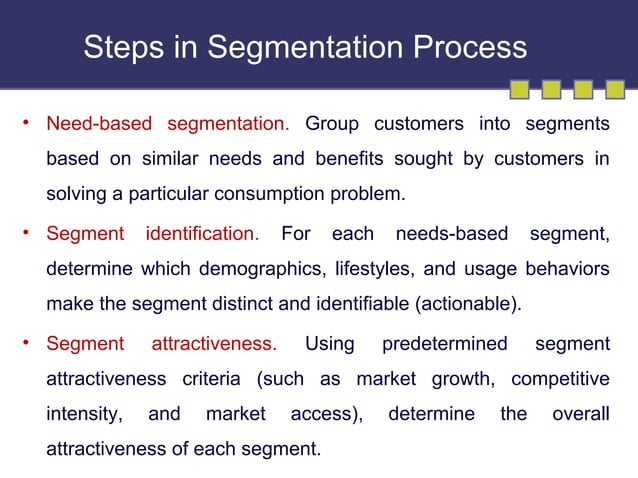 Identifying Market Segments and Targets / Marketing Management By ...