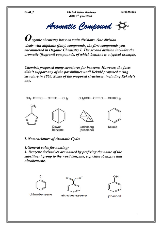 Aromatic Comp. Lec.1 | PDF