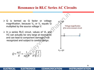 Resonance in AC Circuits.pdf.....well explained notes | PDF