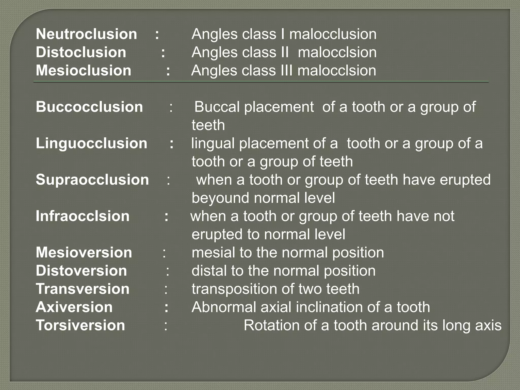 classification of malocclusion | PPTX