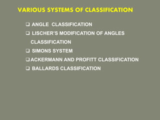 classification of malocclusion | PPTX