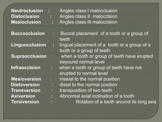 classification of malocclusion | PPTX