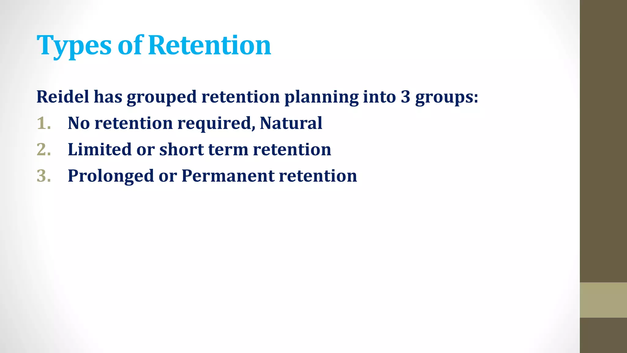 Retention and relapse | PPTX