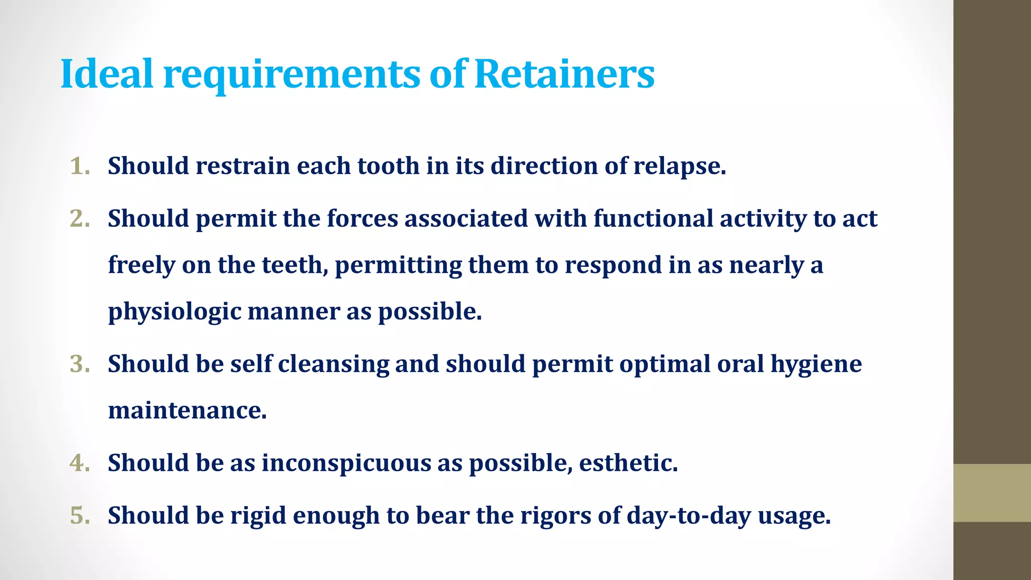 Retention and relapse | PPTX