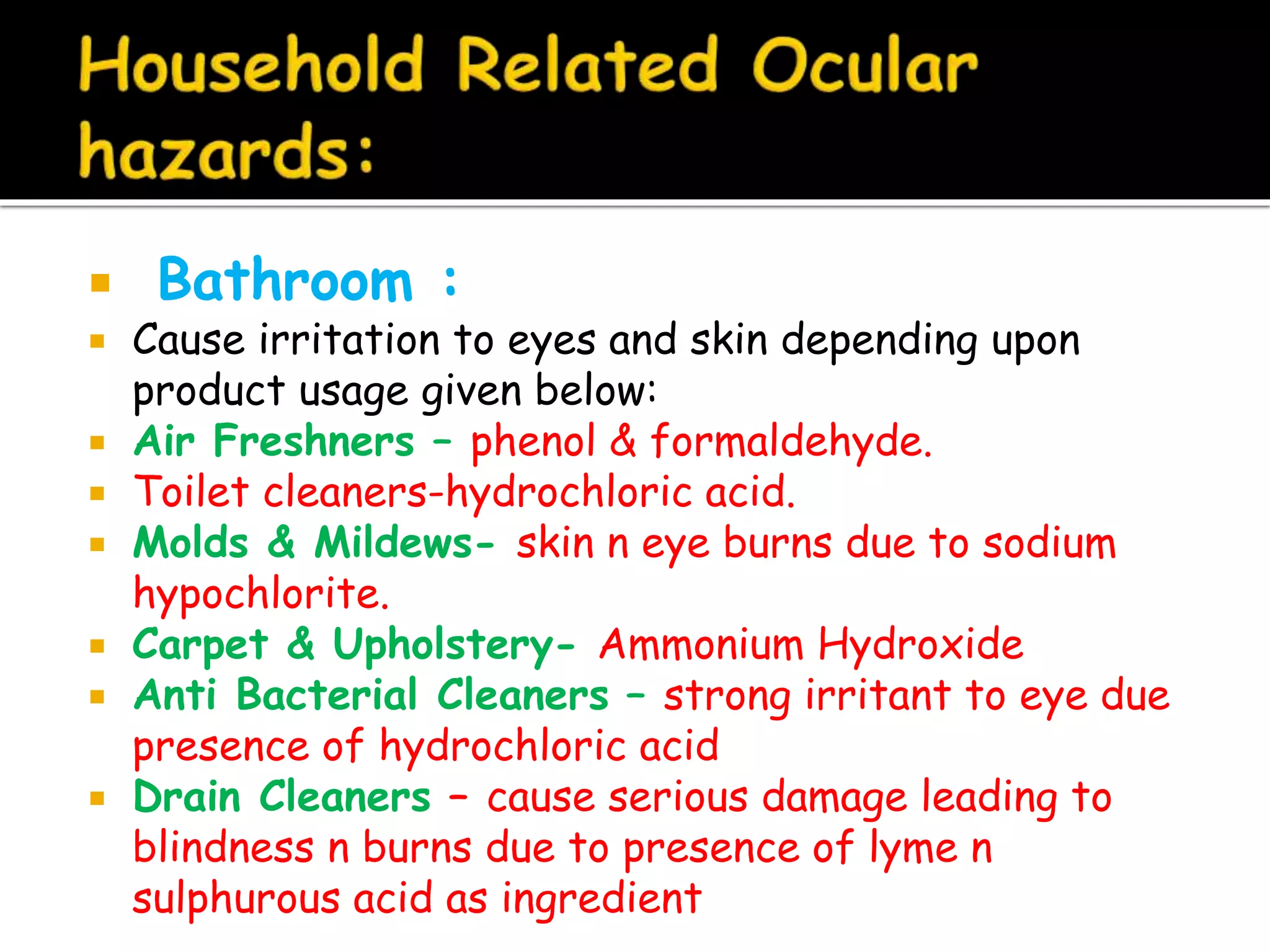 Ocular Hazards | PPTX
