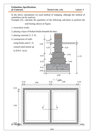 Lec.4 Excavation and fill works of wall footings | PDF