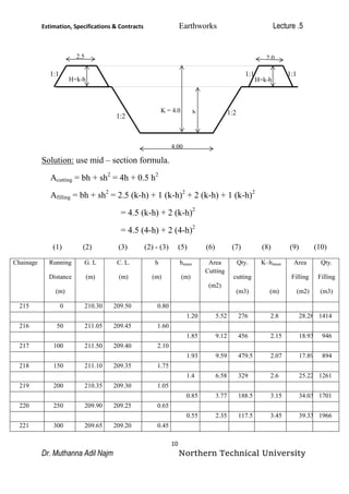 Lec.5 earthworks for various engineering projects | PDF