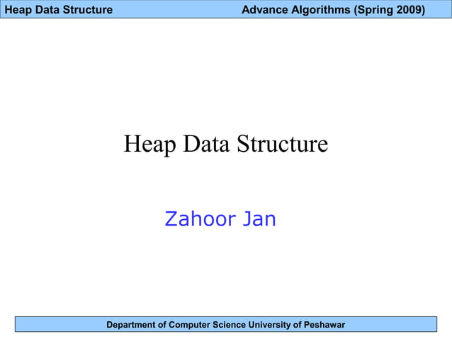 Lec 17 heap data structure | PPT