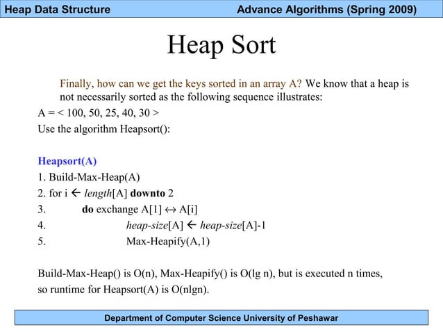 Lec 17 heap data structure | PPT