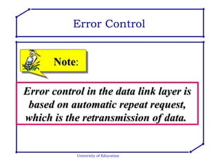 Flow & Error Control | PPT