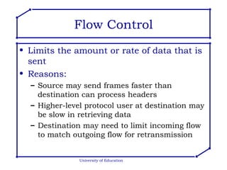 Flow & Error Control | PPT