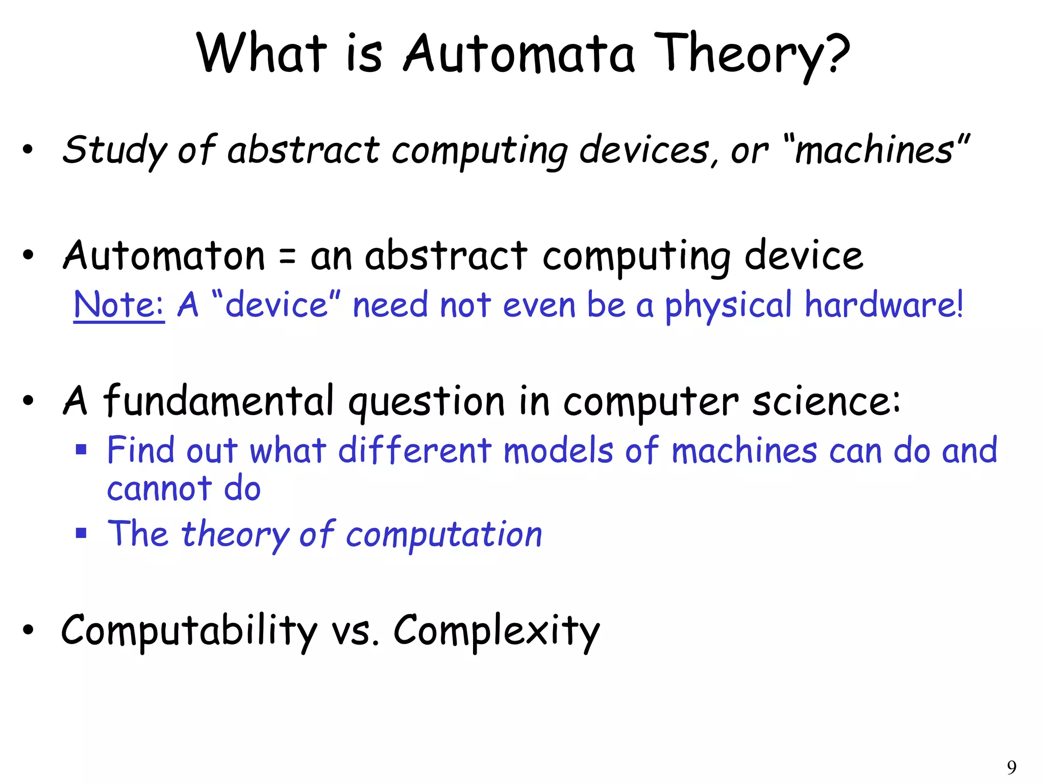 Introduction To Autumata Theory | PPT