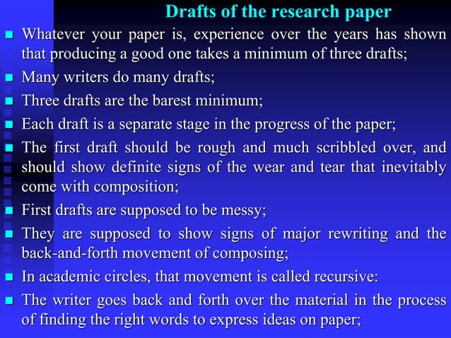 Writing the research paper | PPT