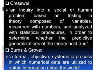 Quantitative research paper | PPT