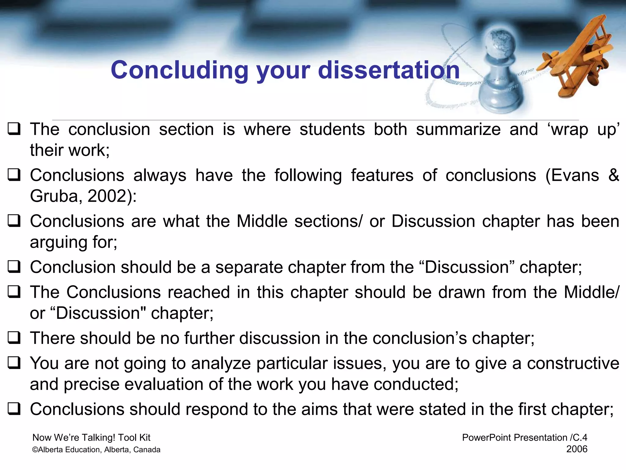 Concluding your research | PPT