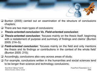 Concluding your research | PPT