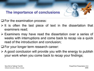 Concluding your research | PPT