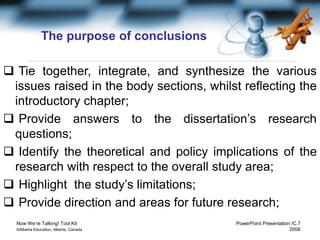 Concluding your research | PPT