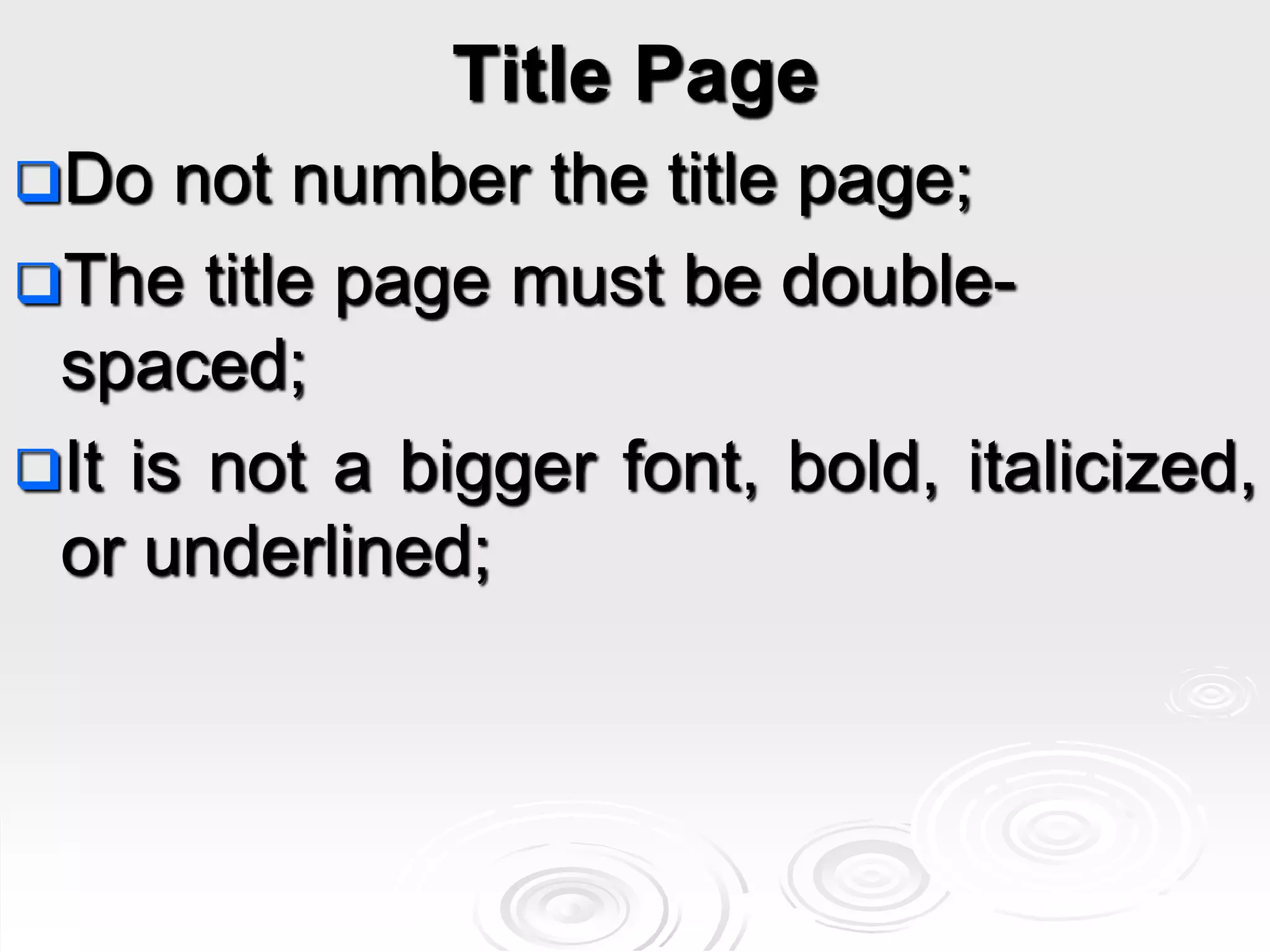 How to format your research paper | PPT