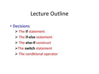 Programming Fundamentals Decisions | PPT