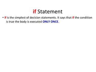 Programming Fundamentals Decisions | PPT