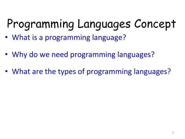 Programming Fundamentals and basic knowledge | PPT