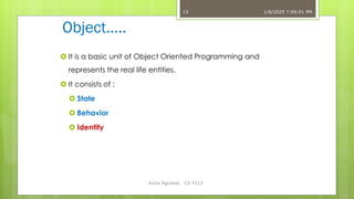 Lec-1B. Intro to object oriented programming language | PPT