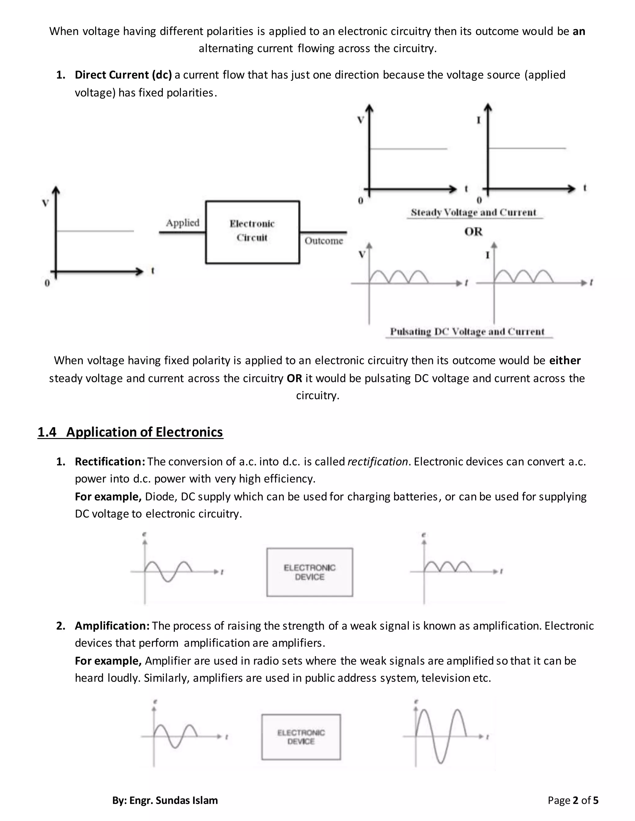Lec 1 electronics, application & components | PDF