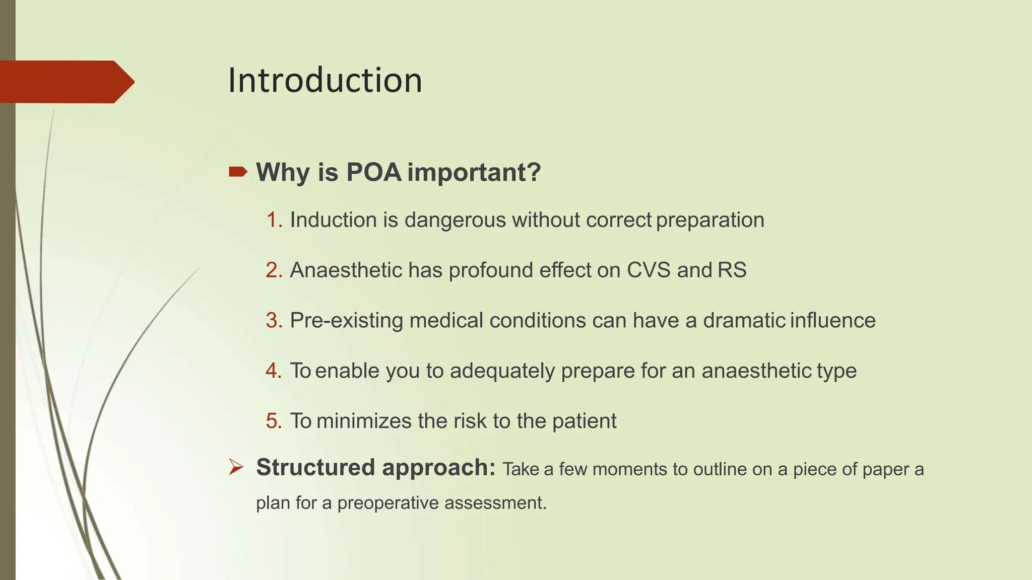 PRE-OPERATIVE ASSESSMENT FOR ORTHOPEDIC SURGERY | PPTX